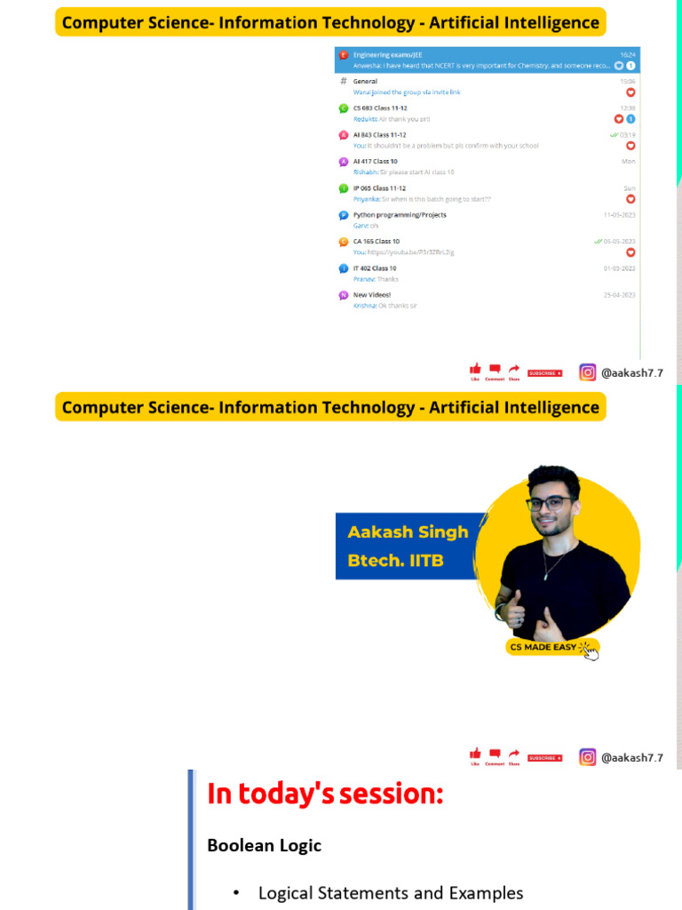 Boolean Logic Class 11 CS | PDF | Logic Gate | Mathematical Logic