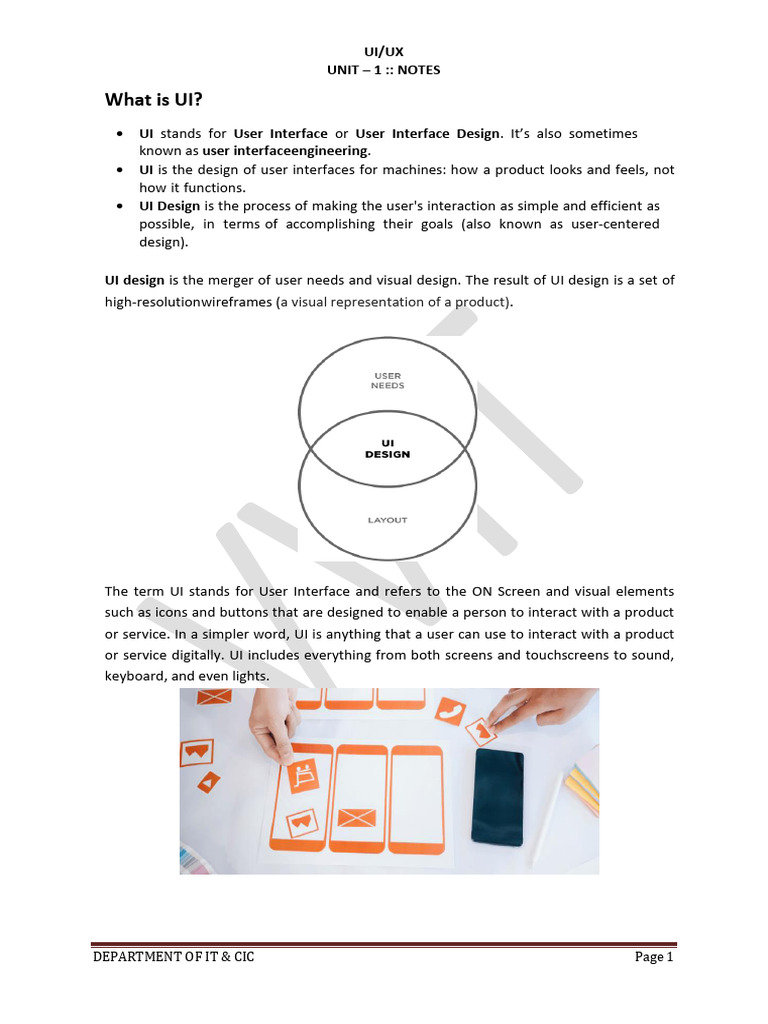 Uiux Unit1 | Download Free PDF | Graphical User Interfaces | User Interface