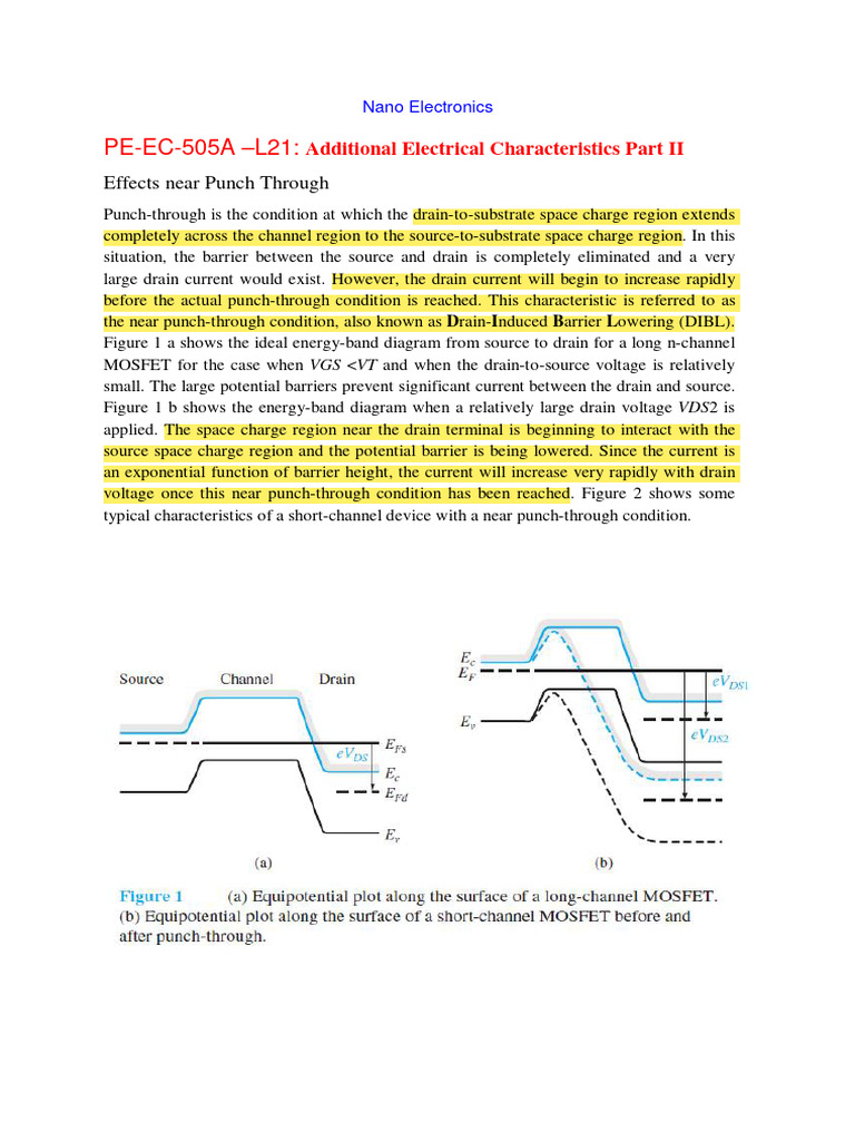 Module 2 - Hot Electron Effect | PDF