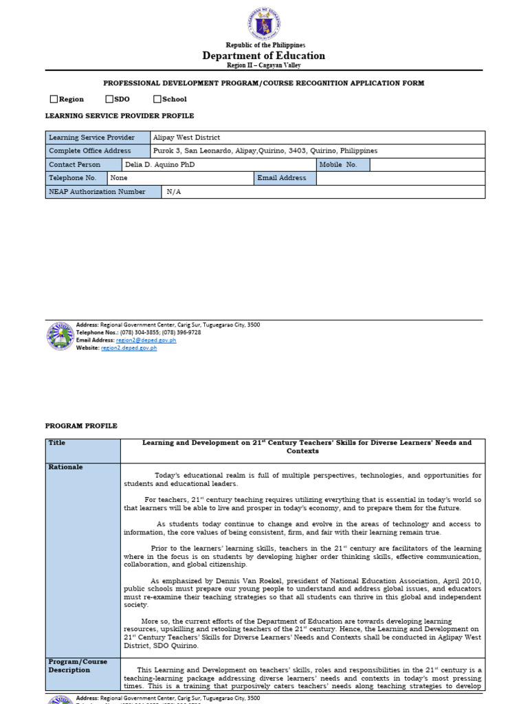 L&D Program for 21st Century Teachers | PDF | Learning | Teachers