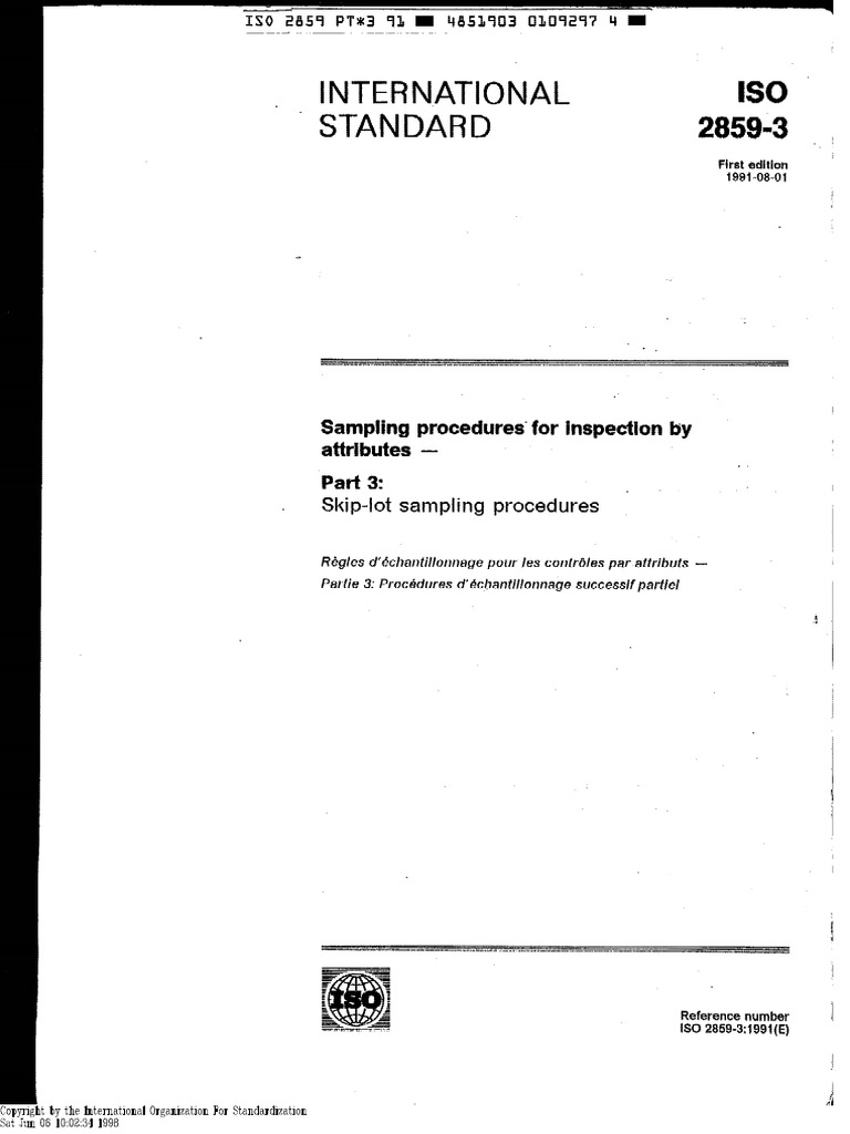 Iso 2859 - 3 | PDF