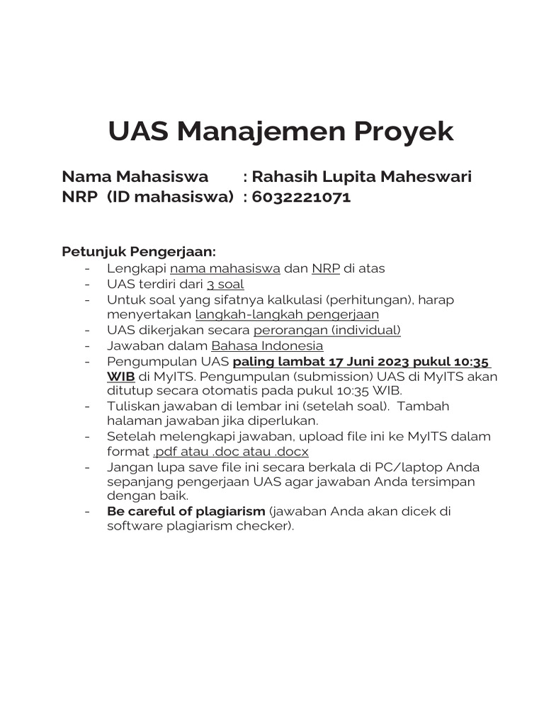 Uas Manpro Rahasih 6032221071 | PDF