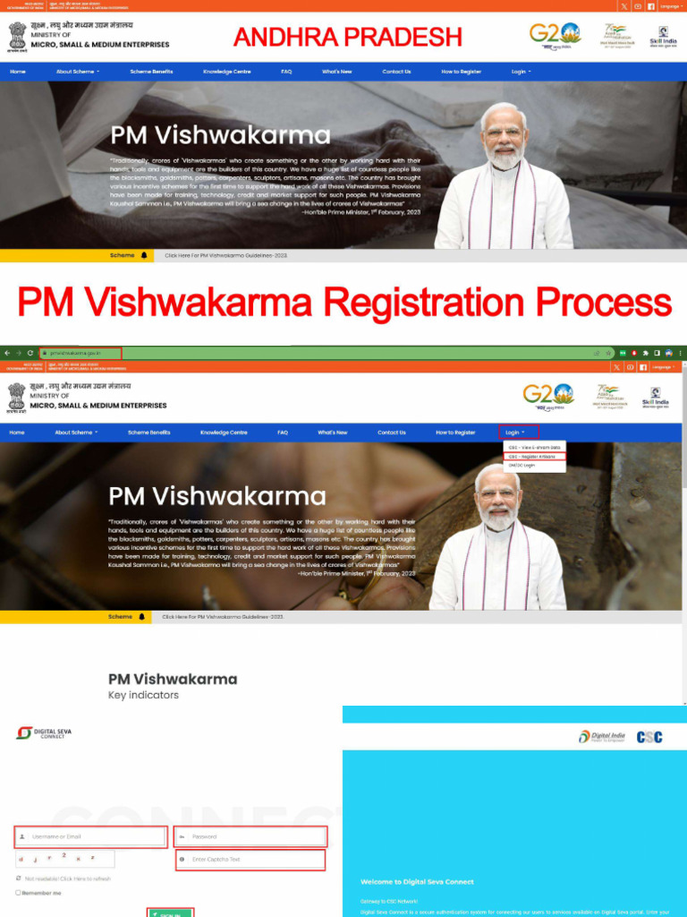 PM Vishwakarma Registration Process | PDF