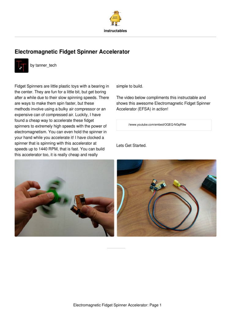 Electromagnetic Fidget Spinner Accelerator | PDF