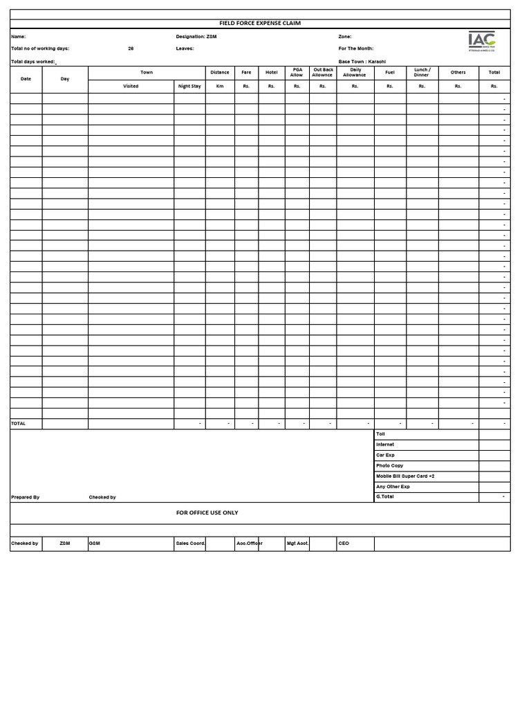 Field Force Expense-Claim | PDF