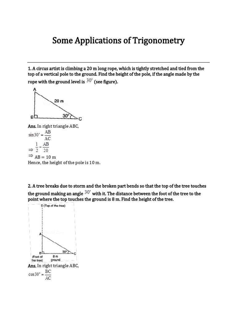 Some Application of Trigonometry | PDF