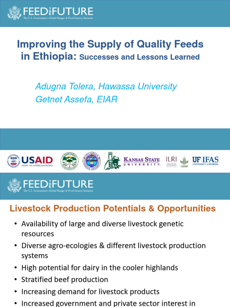 Tolera Dr. Adugna, Improving The Supply of Quality Feeds in Ethiopia | PDF