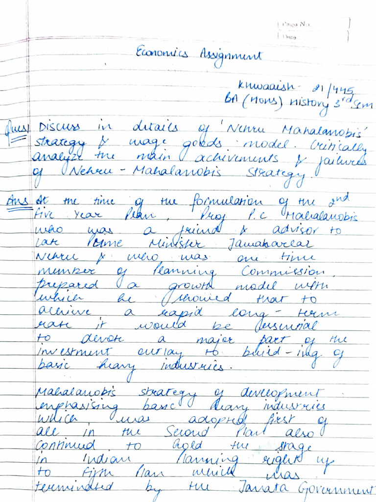 Eco Assignment 3rd Semester | PDF