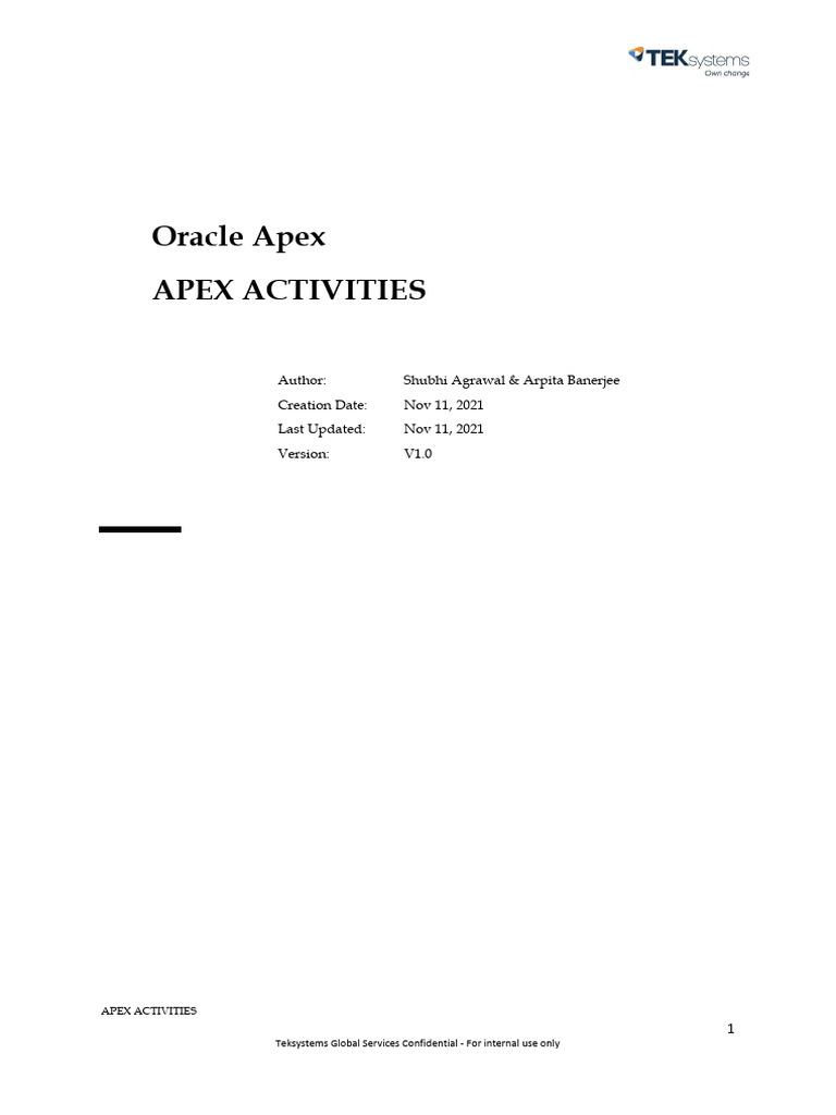 4 - Apex Activities | PDF