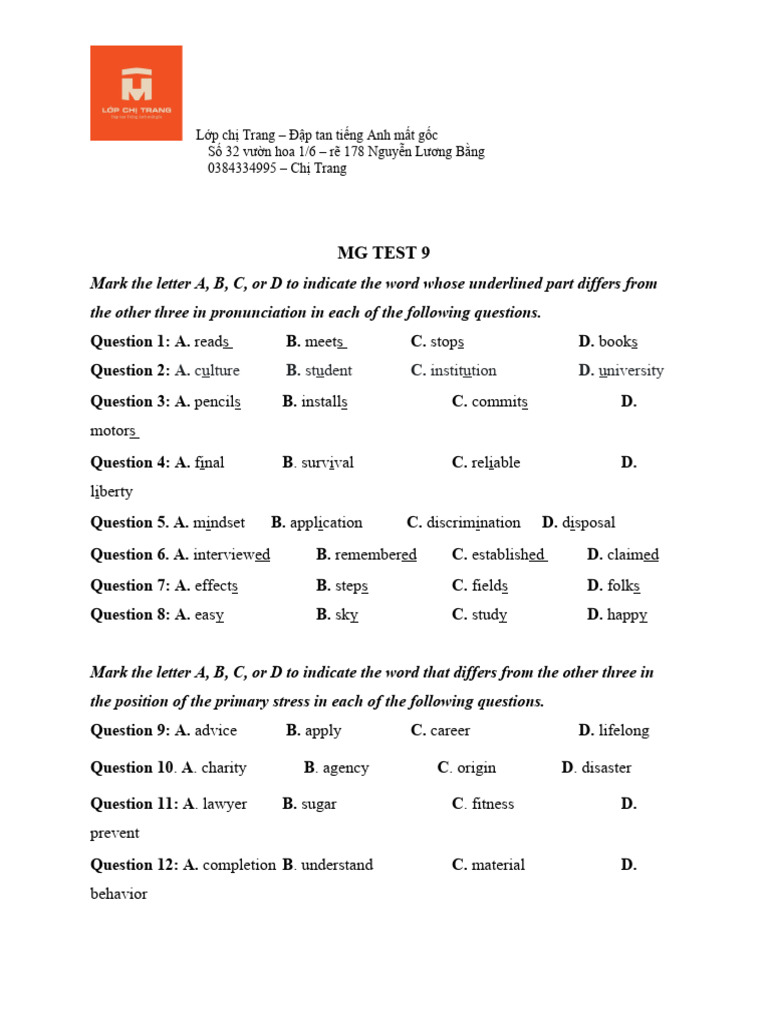 MG Test 10 | PDF | Psychology | Cognitive Science