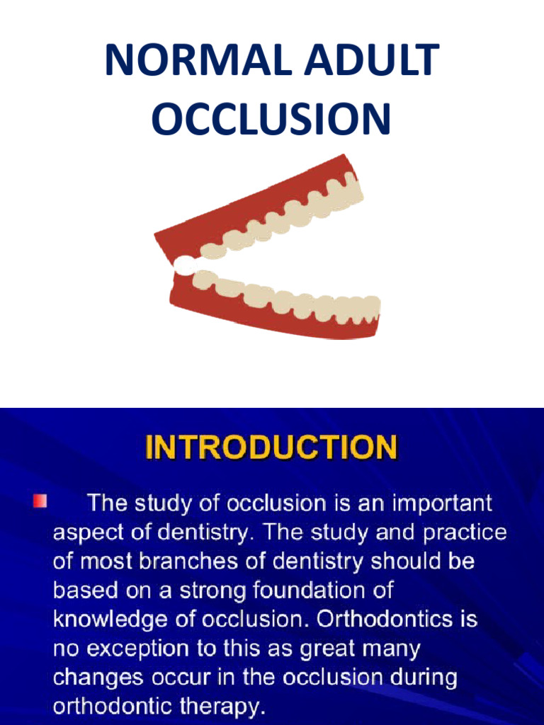 07 - Normal Adult Occlusion | Download Free PDF | Human Anatomy ...