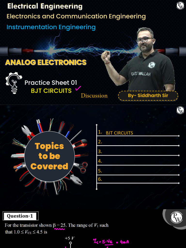 BJT Circuits Practice Sheet | PDF | Electronics | Electrical Engineering