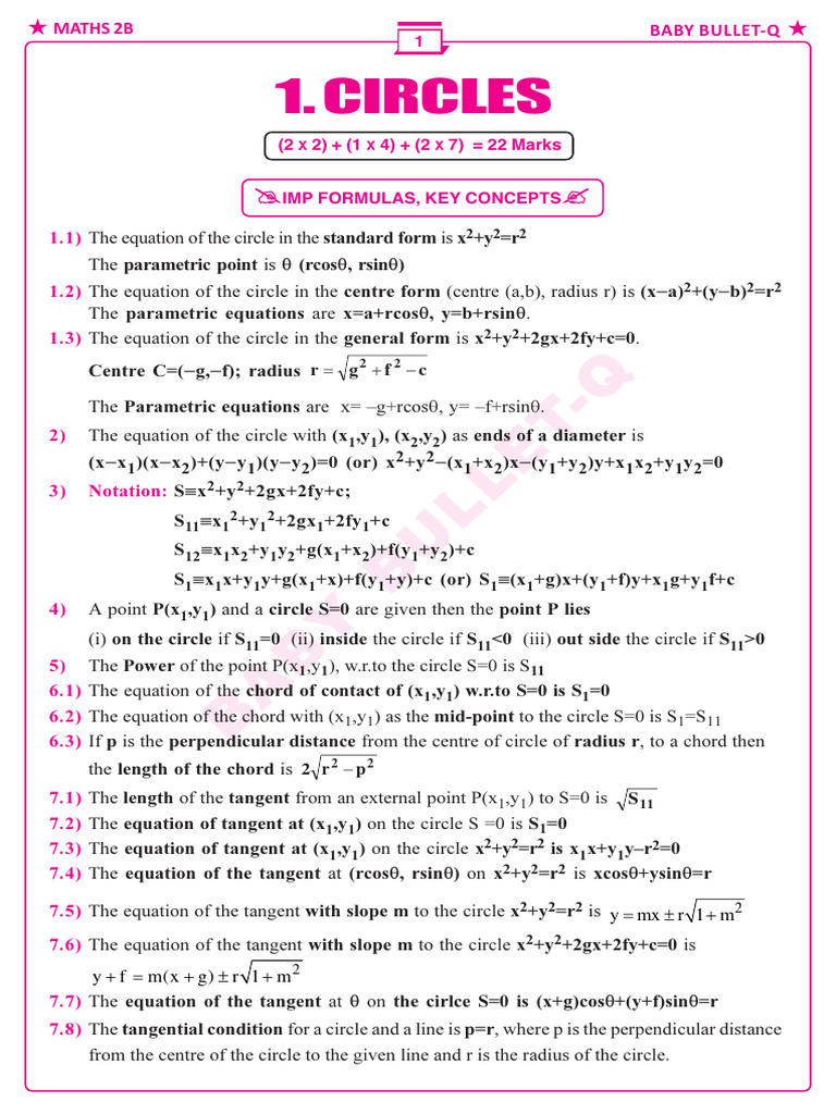 1 Circles | Download Free PDF | Circle | Tangent