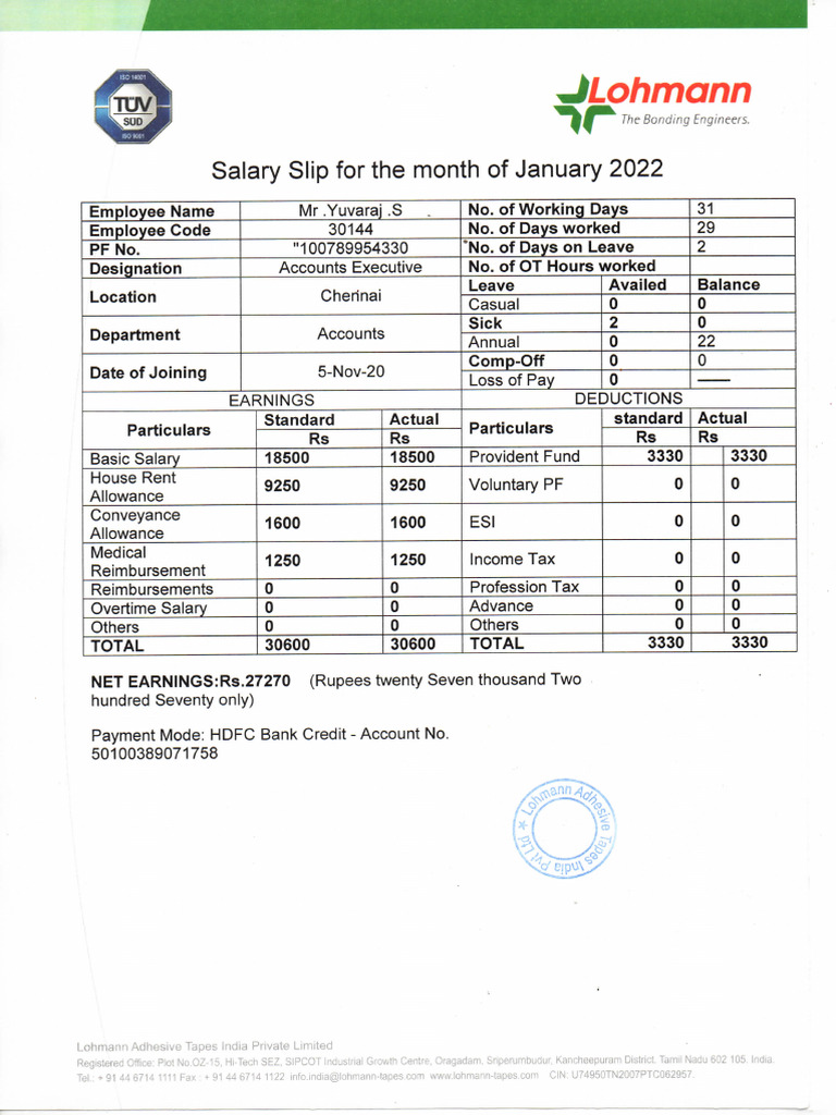 Payslip January | PDF