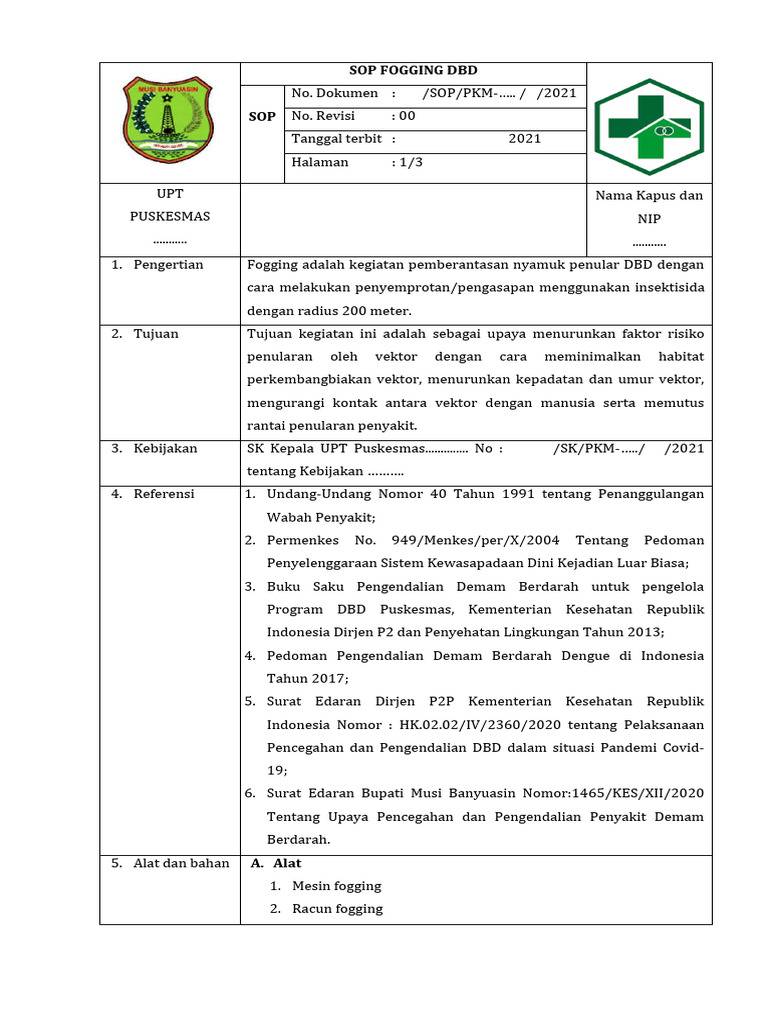 Fix Sop PKM Fogging DBD | PDF | Science & Mathematics