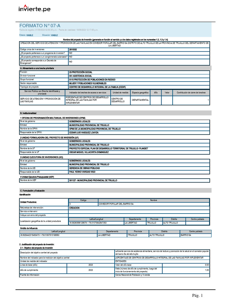 F07a Comedor B5a Viable | PDF