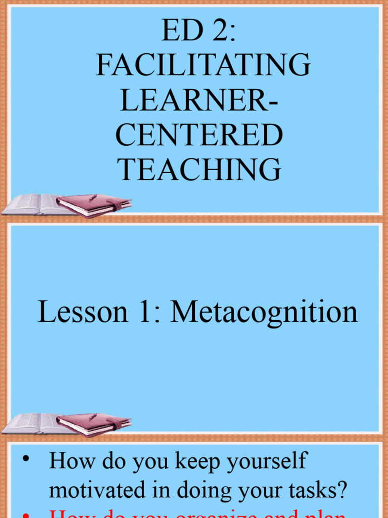Ed 2 Lesson 1 2 | PDF | Learning | Metacognition