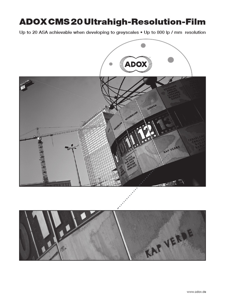 CMS20 ADOTECHII Instructions | PDF | Film Speed | Camera Lens