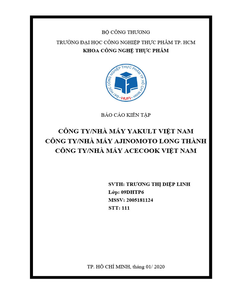 BÁO CÁO KIẾN TẬP DIỆP LINH | PDF