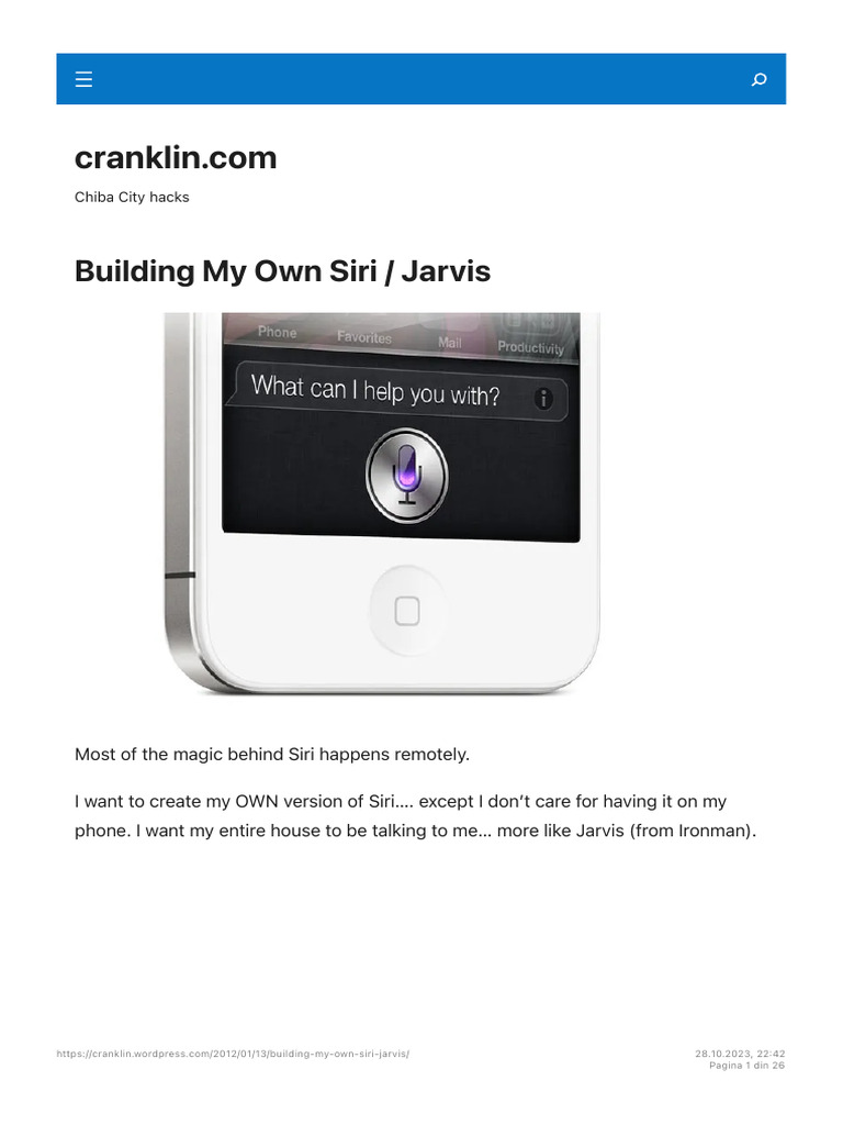 Build Your Own Siri: Home AI Guide | PDF | Siri | Web Server
