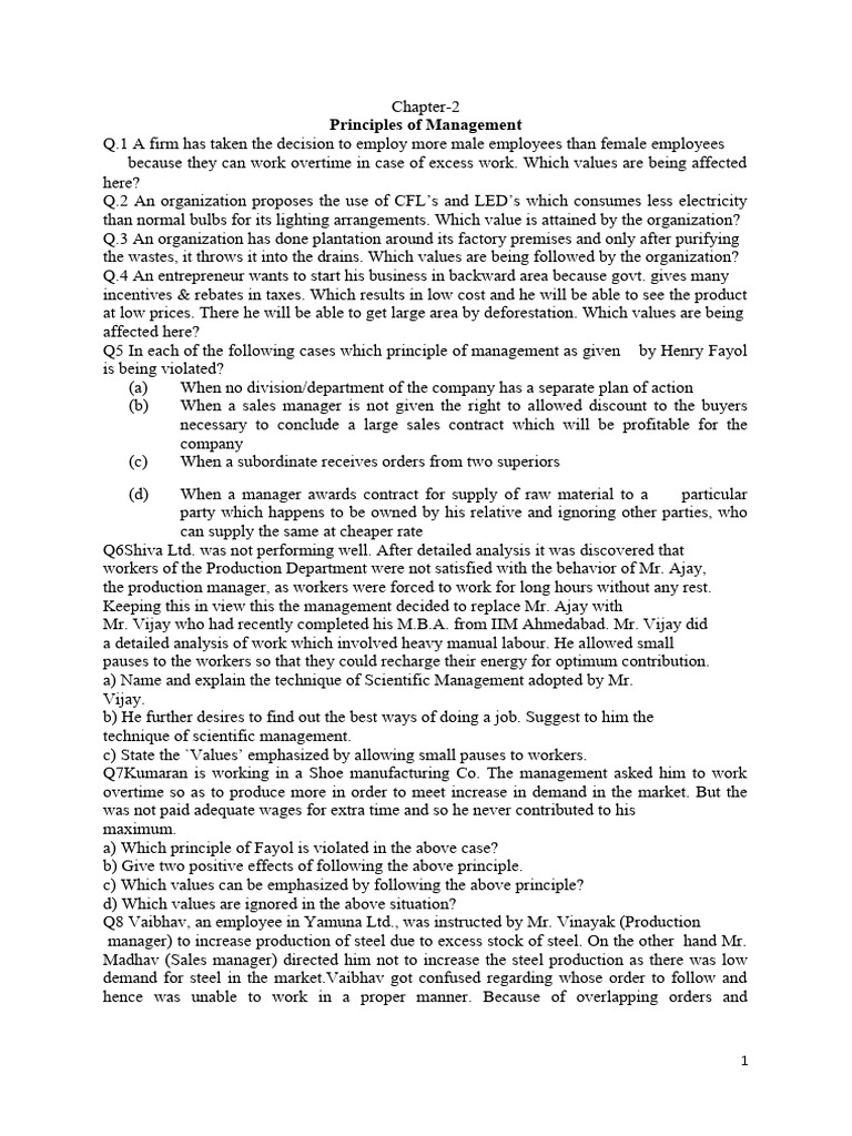 2 Case Studies Principles of Management | Download Free PDF | Employment | Incandescent Light Bulb