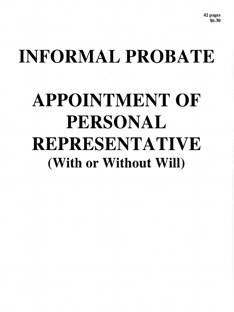Informal Probate | PDF