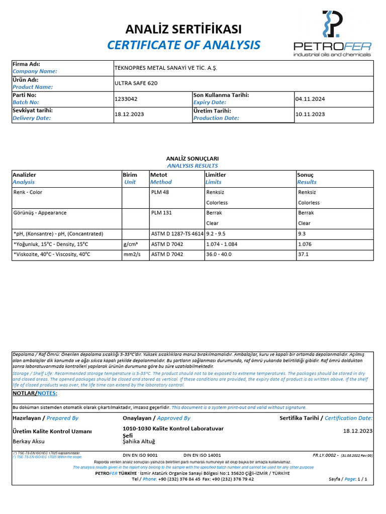 Ultra Safe 620-1233042 | PDF