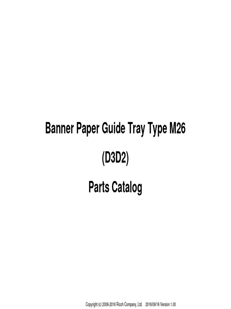 Banner Paper Guide Tray Type M26 Parts List | PDF | Computers ...