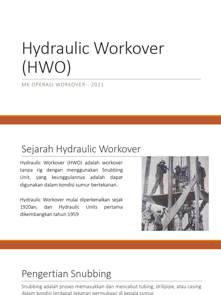 Hydraulic Workover (HWO) | PDF