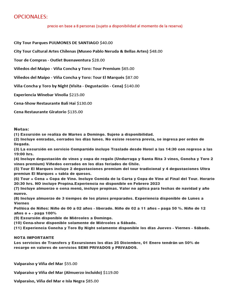 Opcionales Chile | PDF | Vino | Uva