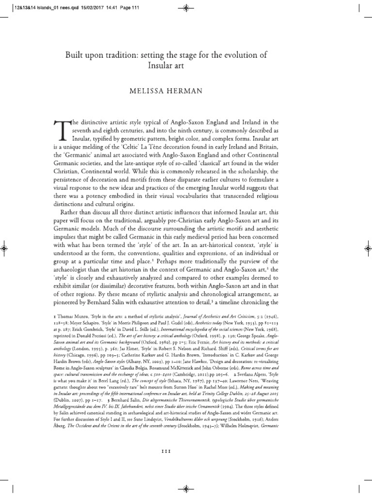 Evolution of Insular Art, Melissa Herman | PDF