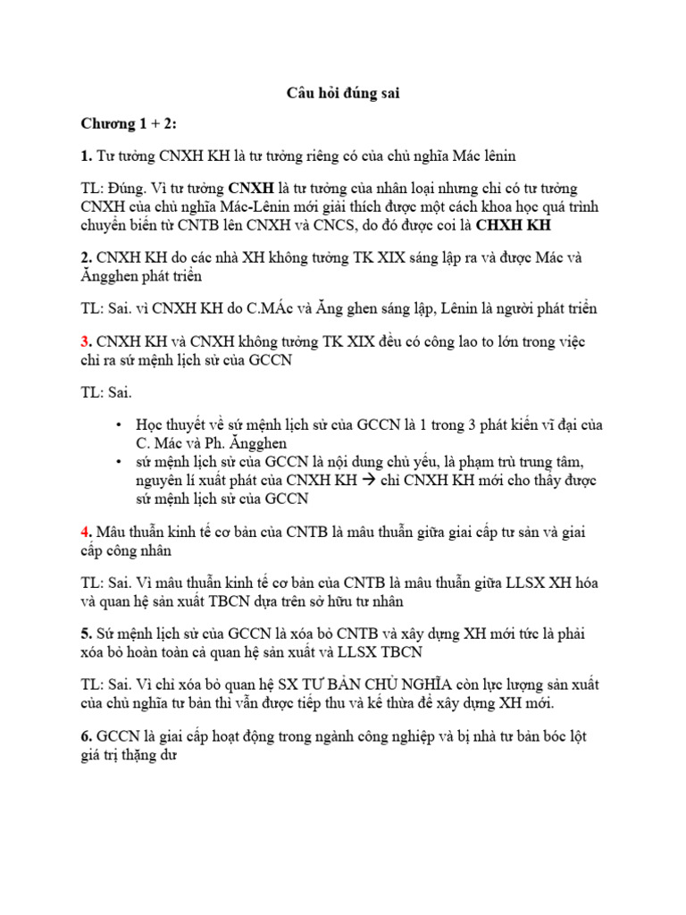 Ôn tập CNXH KH | PDF