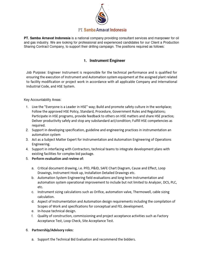 Instrument Engineer | PDF