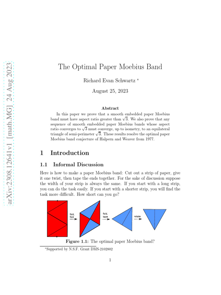 The Optimal Paper Moebius Band | PDF | Theorem | Triangle
