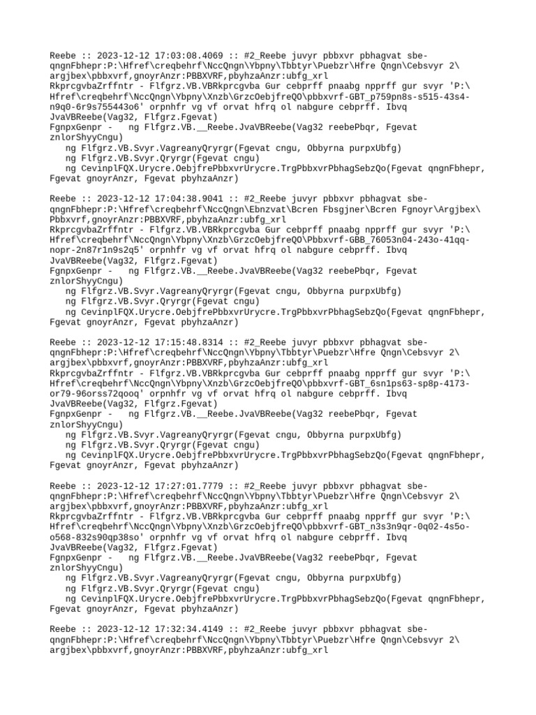 ErrorLog 20231212 0 | PDF | Science & Mathematics | Computers