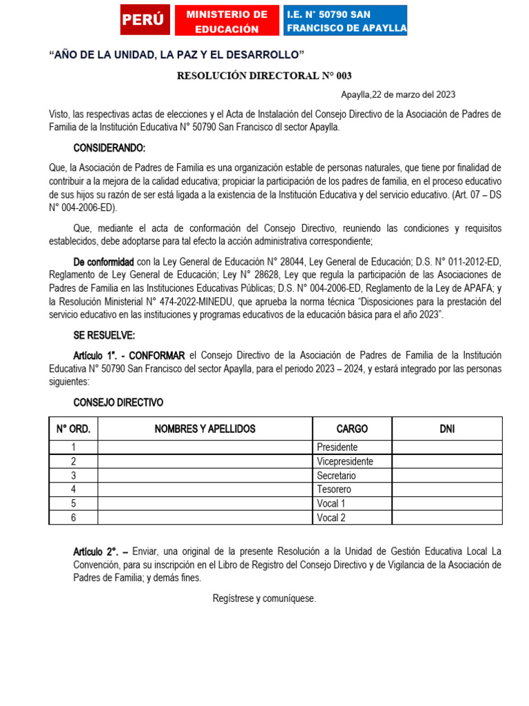 Modelo RD (Apafa) | Descargar gratis PDF | Elecciones | Gobierno