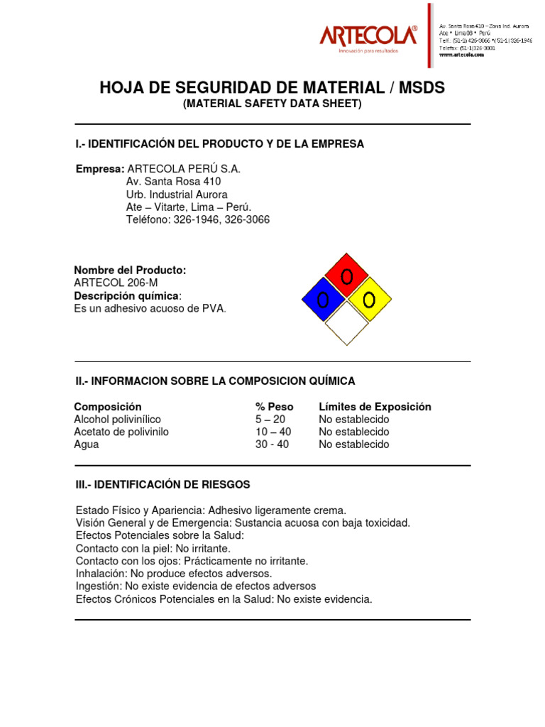 Combinado Pegamentos | PDF