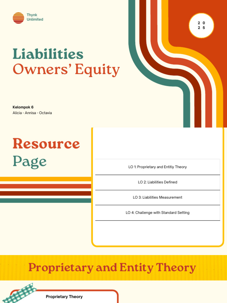 Chapter 8 Liabilities And Owners Equity Kelompok 6 Teori Akuntansi