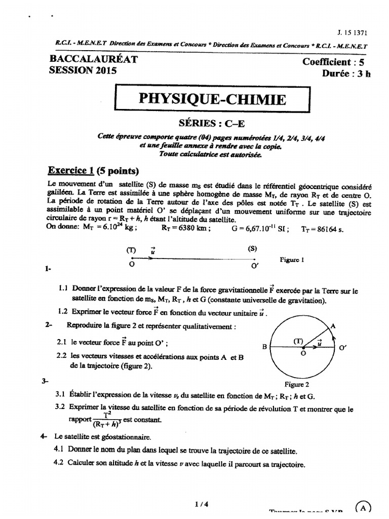Bac C Physique 2015 | PDF