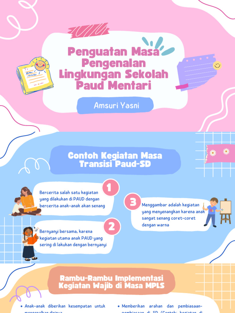 Masa Transisi Masa Pengenalan Lingkungan Sekolah PAUD-SD | PDF