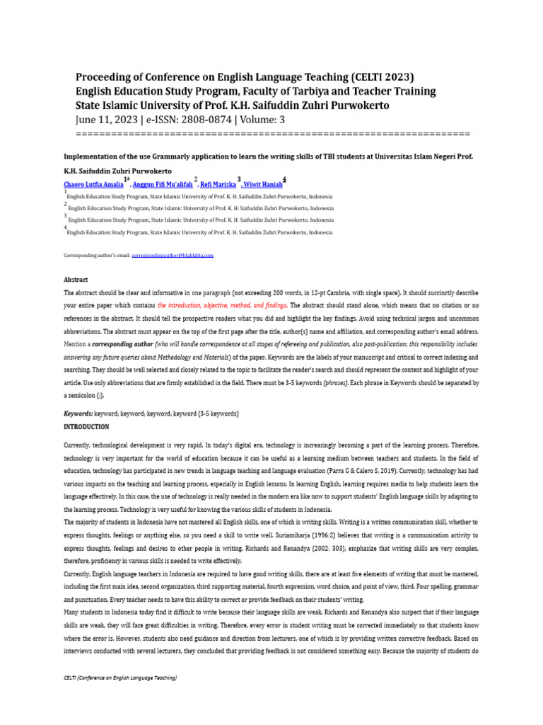 Proceeding 1 TELL KEL 5 | PDF | Learning | Linguistics