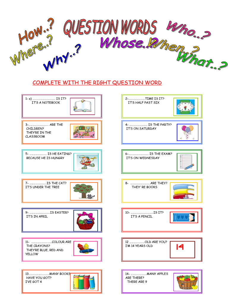 4- Question Words | PDF