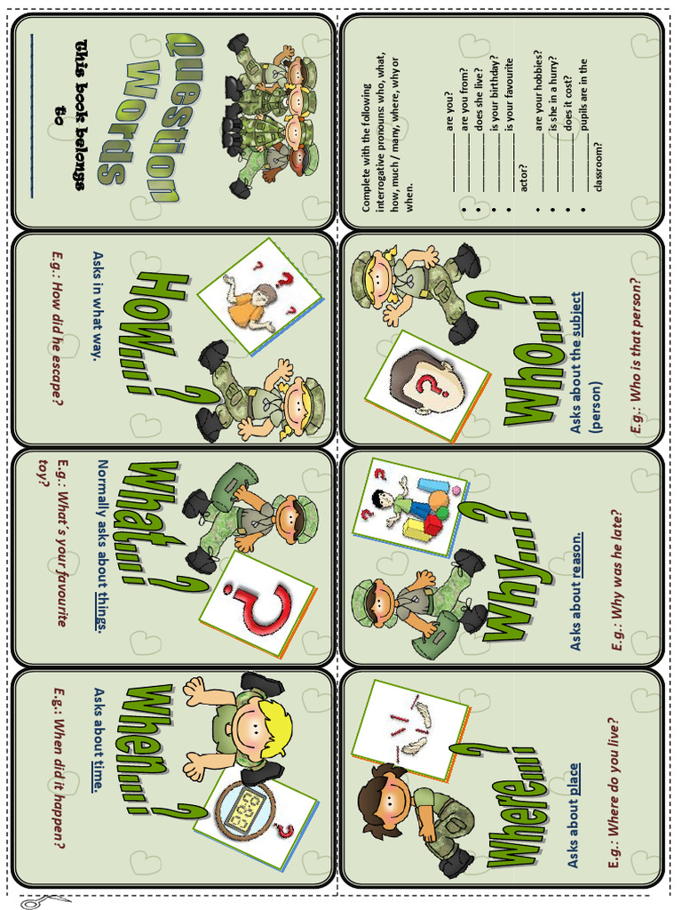 2 - Question Words Minie | PDF