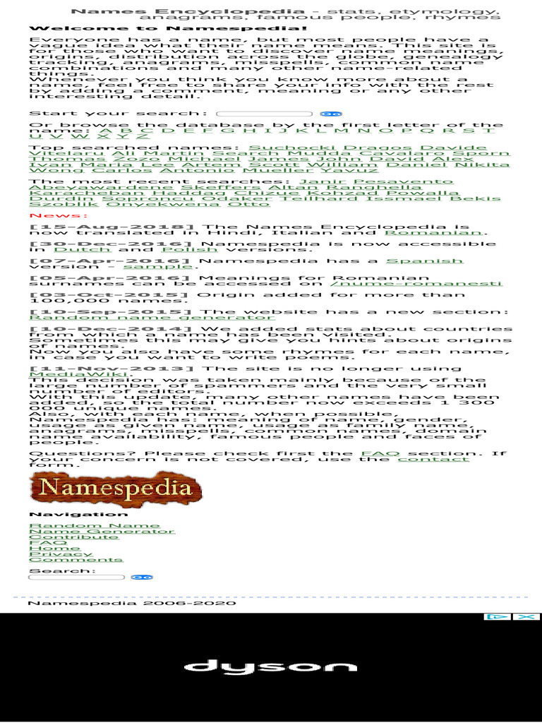 Names Encyclopedia | PDF