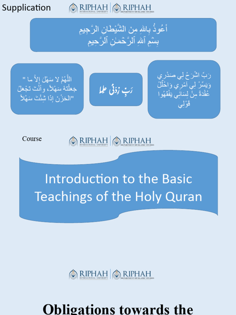 Lecture 2 Intro To Basic Teachings of Quran | PDF | Quran | Islam Lecture 2 Intro To Basic Teachings of Quran | PDF | Quran | Islam