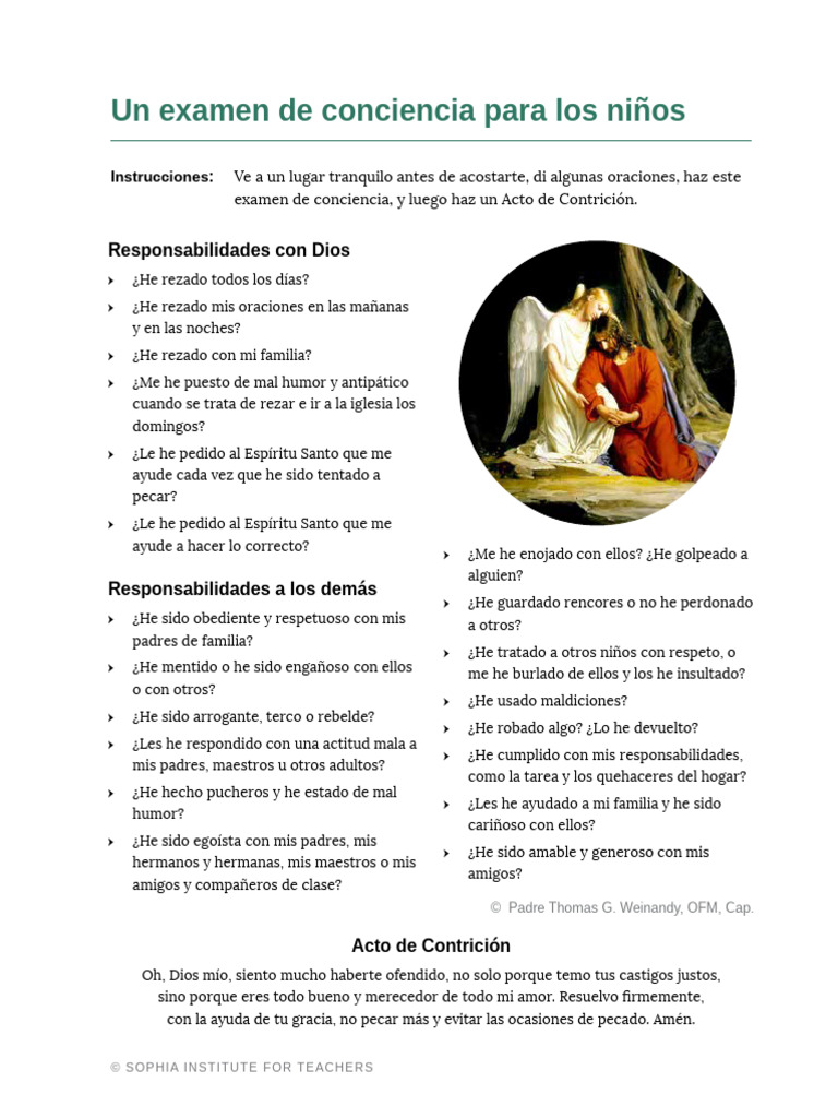 Examen de Conciencia 2P | PDF | Oración