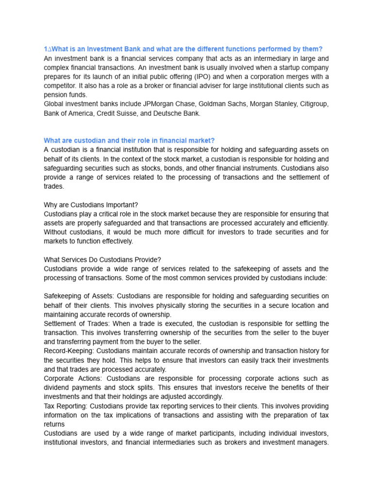 Intro To IB | PDF | Investment Banking | Securities (Finance)