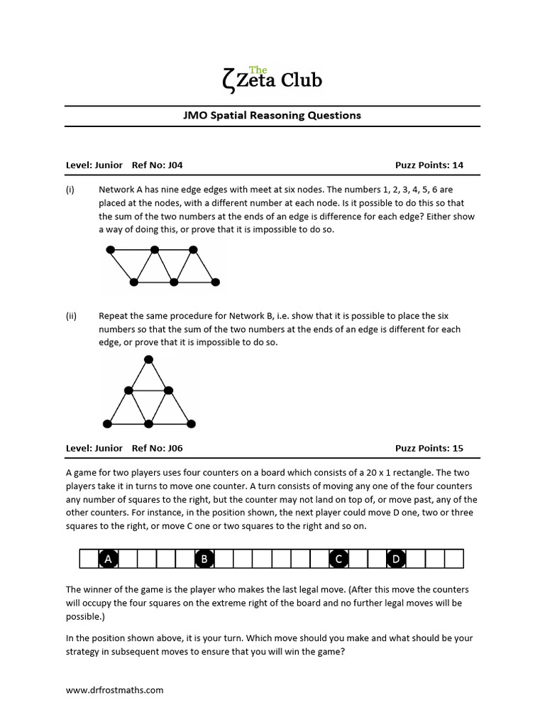 JMO SpatialReasoning | PDF | Discrete Mathematics | Applied Mathematics