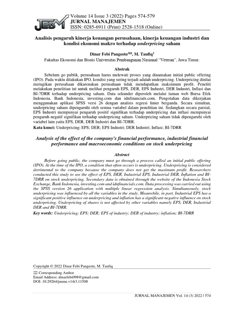 Jurnal Dinar Febi Pangestu | PDF | Pengelolaan Keuangan & Uang