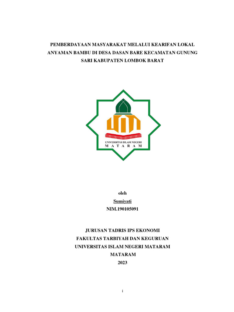 Proposal Sumiyati 190105091 | PDF